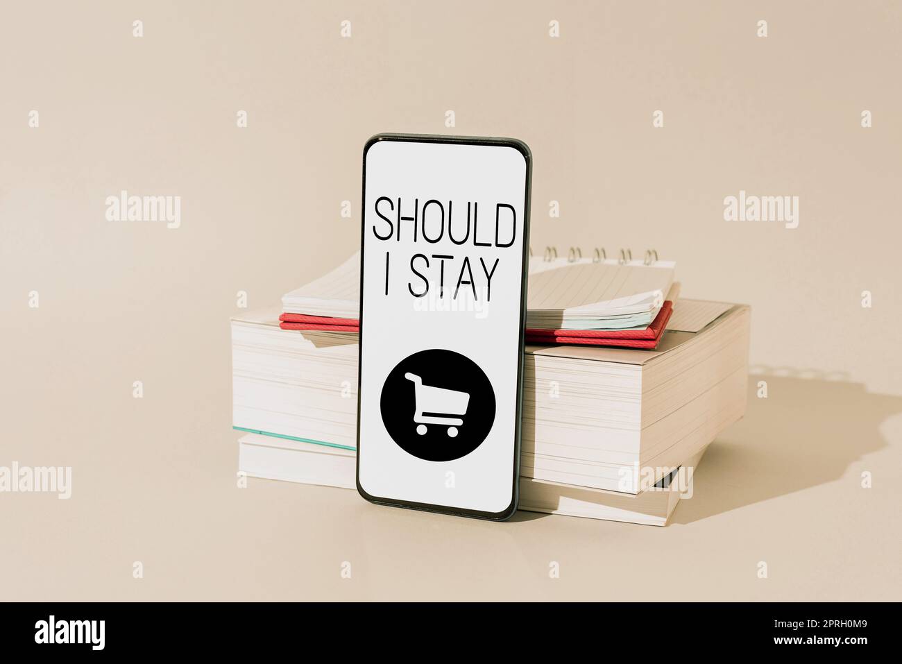 Sign displaying Should I Stay. Business concept Looking for reasons to ...