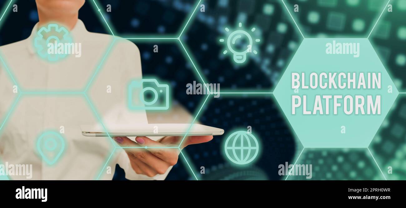Writing displaying text Blockchain Platform. Concept meaning ... Writing displaying text Blockchain Platform. Concept meaning ...