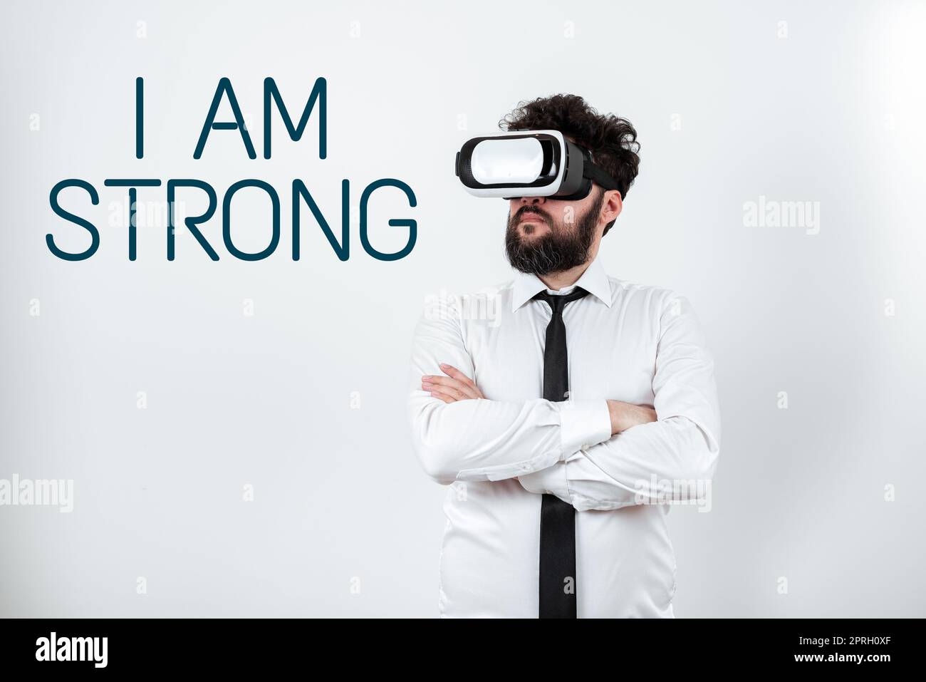 Conceptual caption I Am Strong. Word Written on Have great strength ...