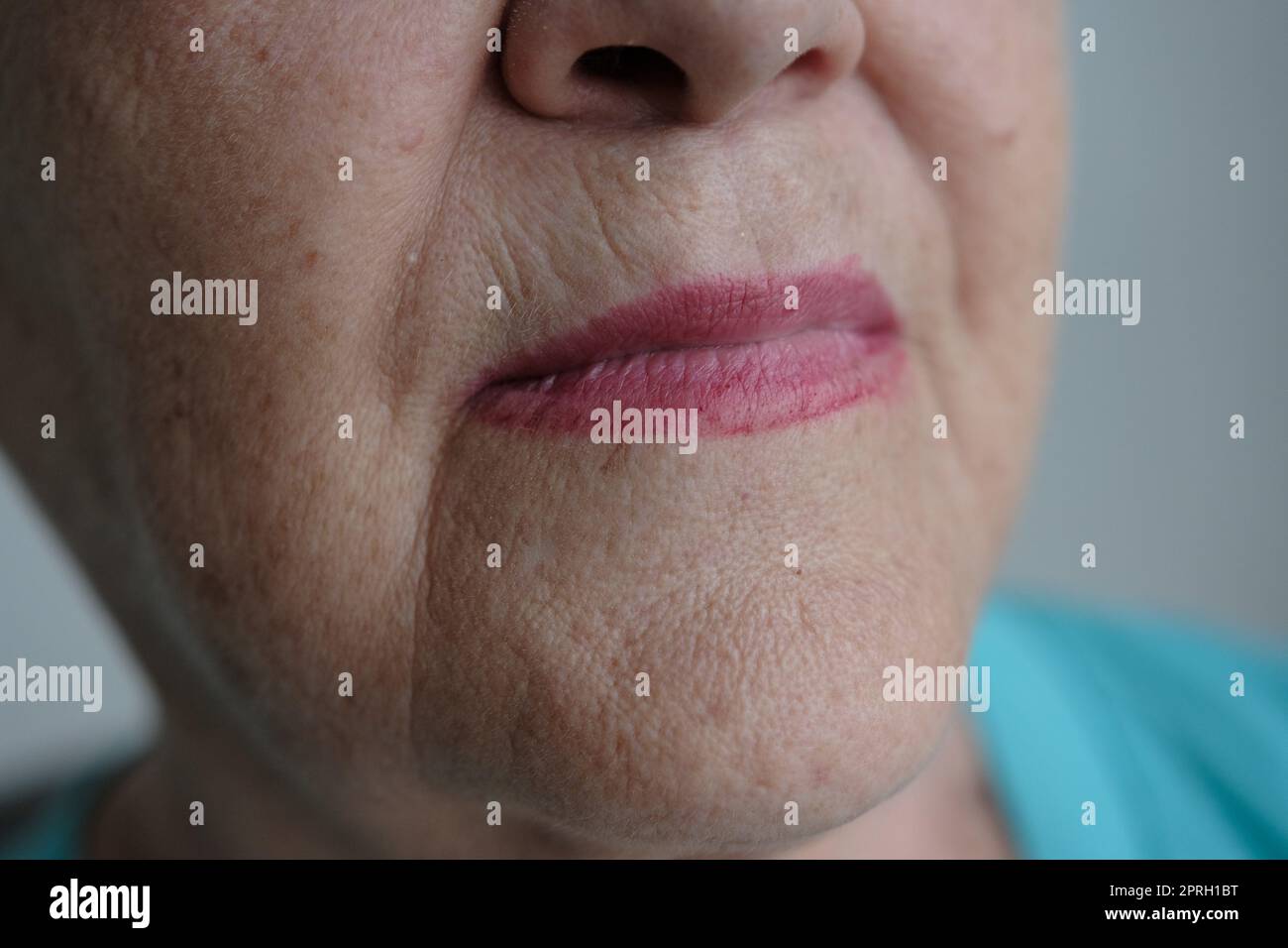 Close-up Shot Beautiful Senior Woman. Gorgeous Looking Elderly ...