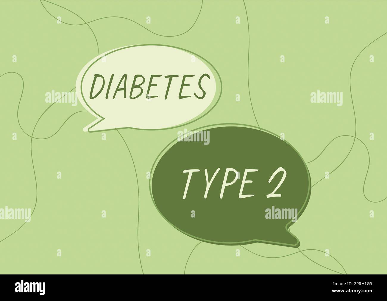 Text caption presenting Diabetes Type 2, Business overview condition ...