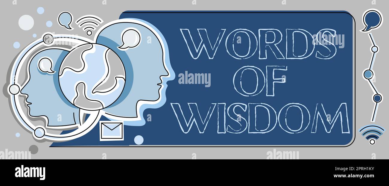 Text showing inspiration Words Of Wisdom, Concept meaning Expert ...