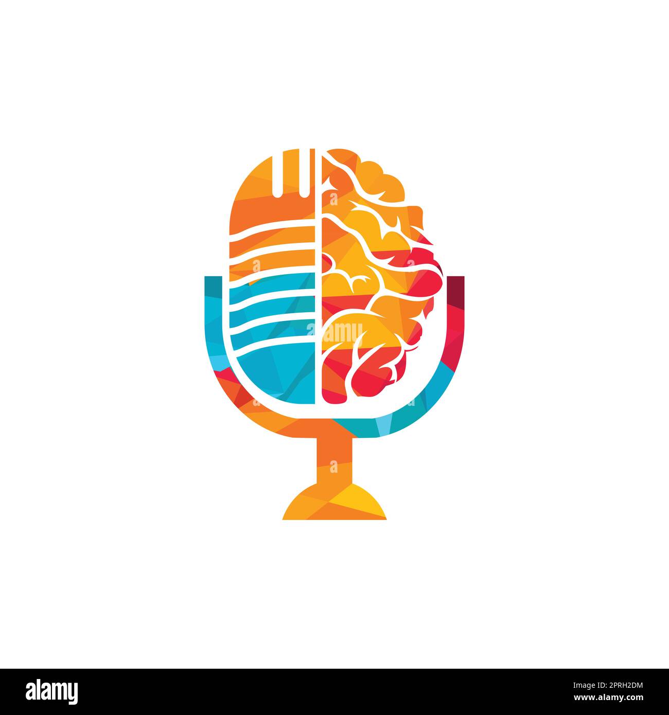 Brain podcast logo design. Broadcast entertainment business logo ...