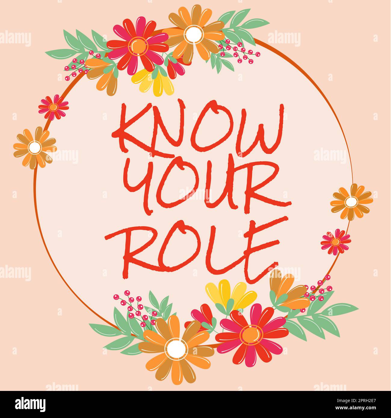 Sign displaying Know Your Role, Business showcase Be clear of one ...