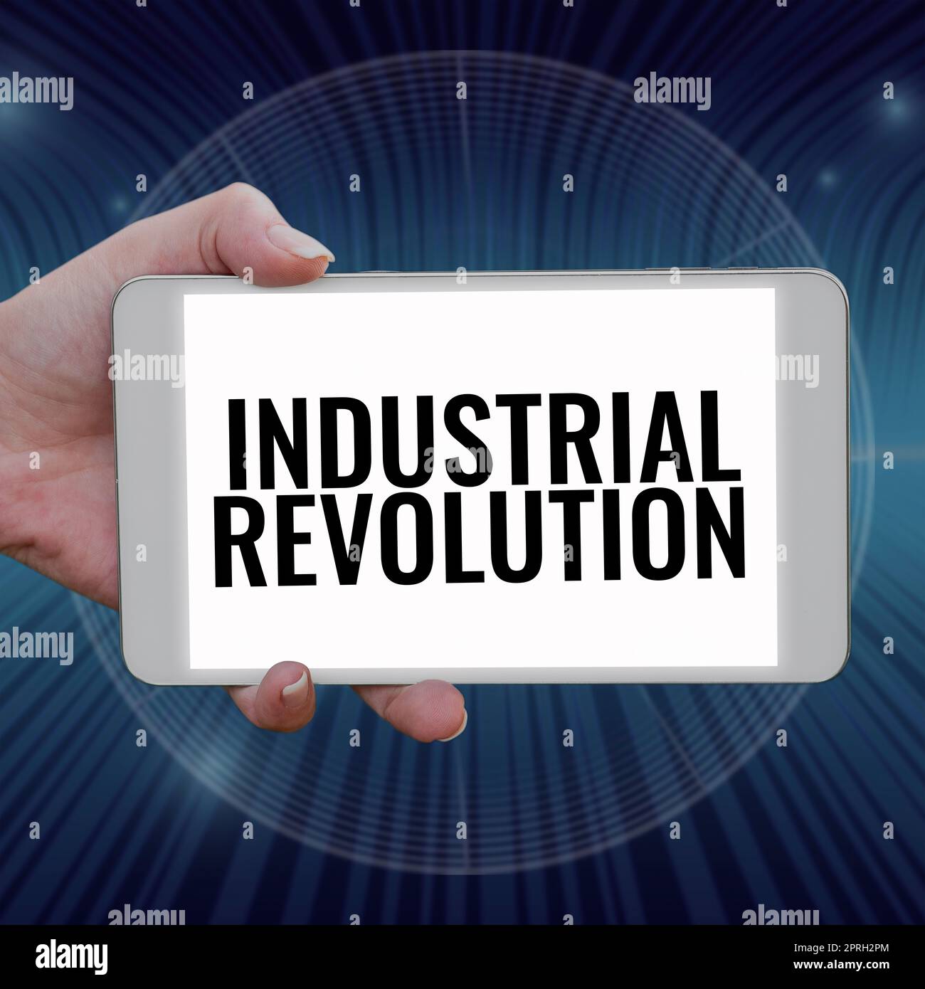 Text sign showing Industrial Revolution, Business showcase changes in ...