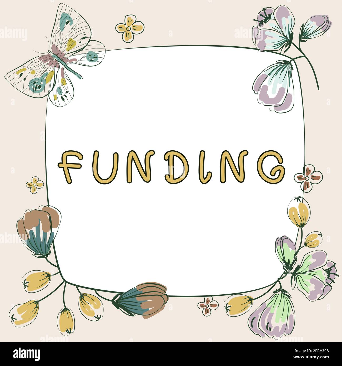 Sign displaying Funding, Word Written on act of providing resources to ...