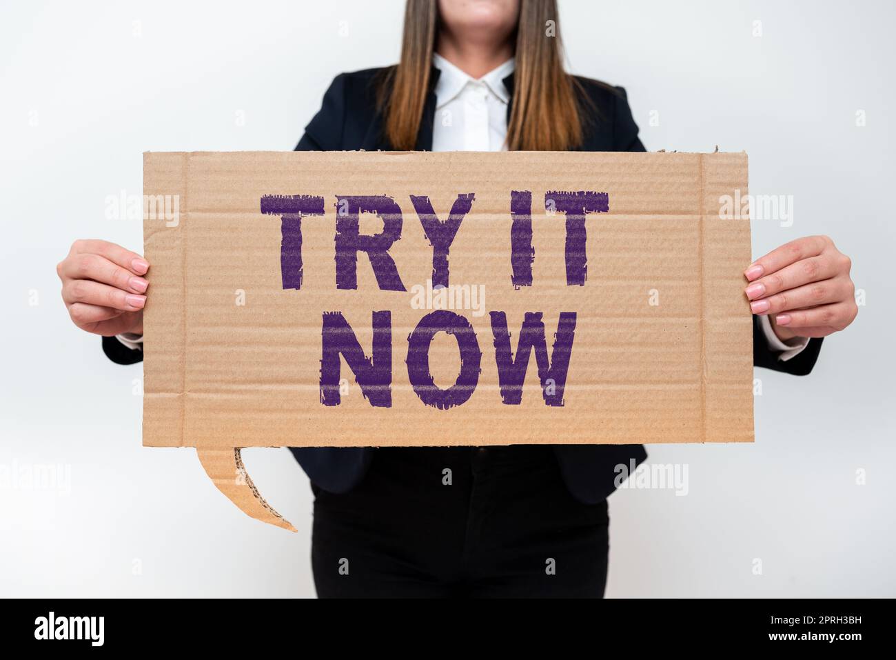 Text showing inspiration Try It Now. Conceptual photo Free trial of something new experiment ...