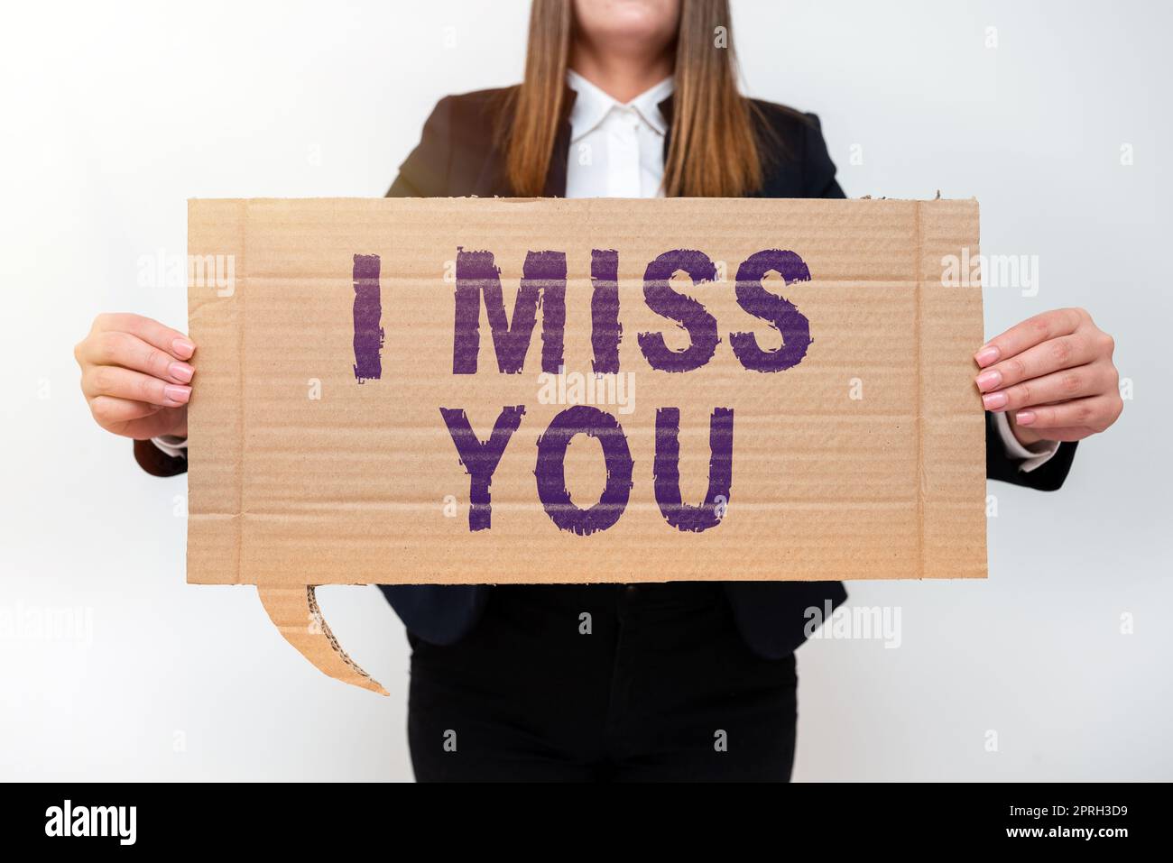 Conceptual caption I Miss You. Business showcase Feeling sad because ...