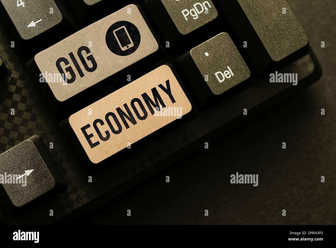 Sign displaying Gig Economy, Business approach a market system ...