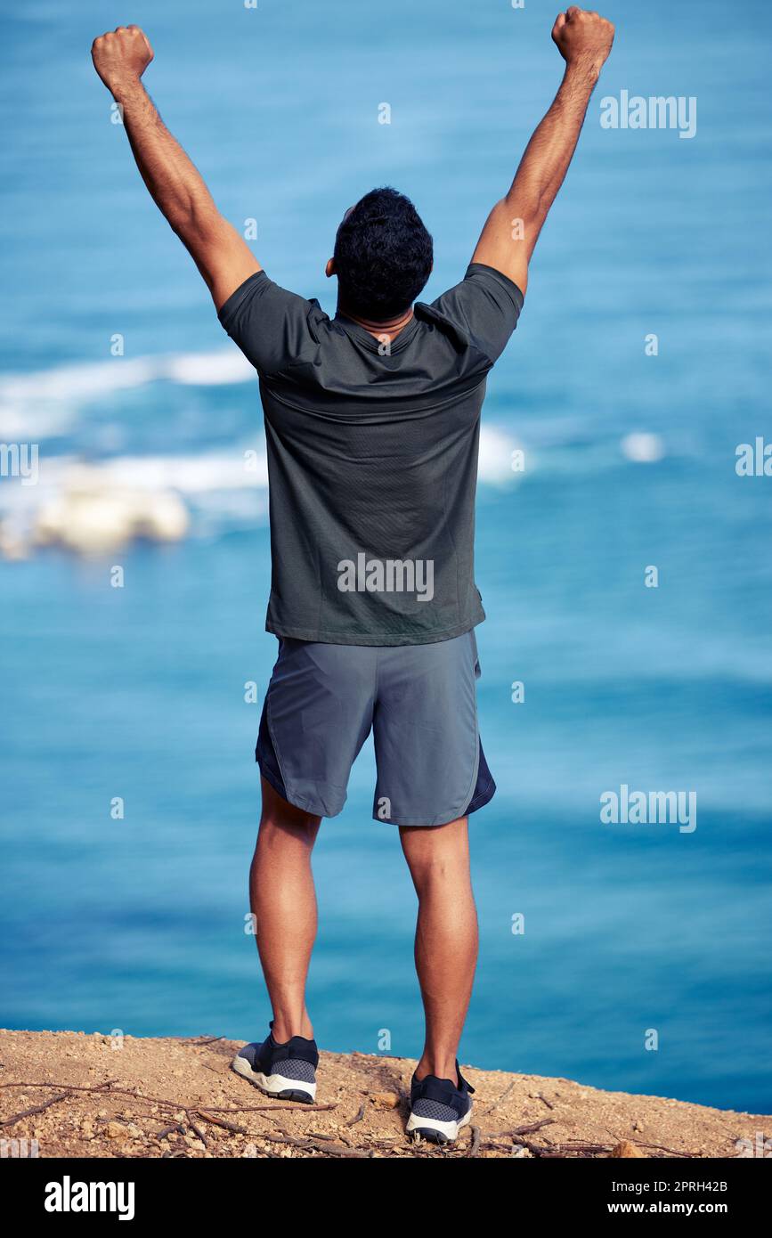 Muscular man outstretched arms hi-res stock photography and images - Alamy