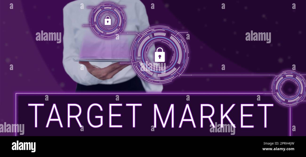 Text showing inspiration Target Market, Concept meaning specific ...