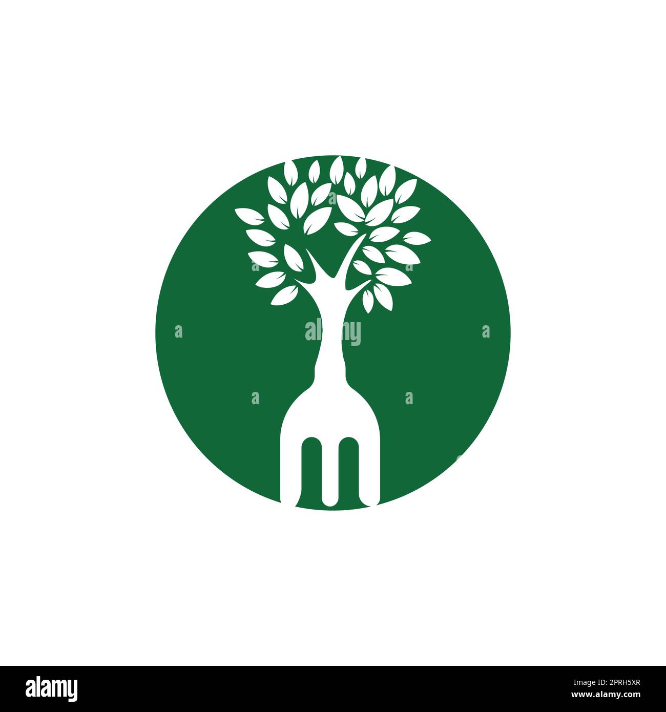 Fork tree vector logo design. Restaurant and farming logo concept Stock ...
