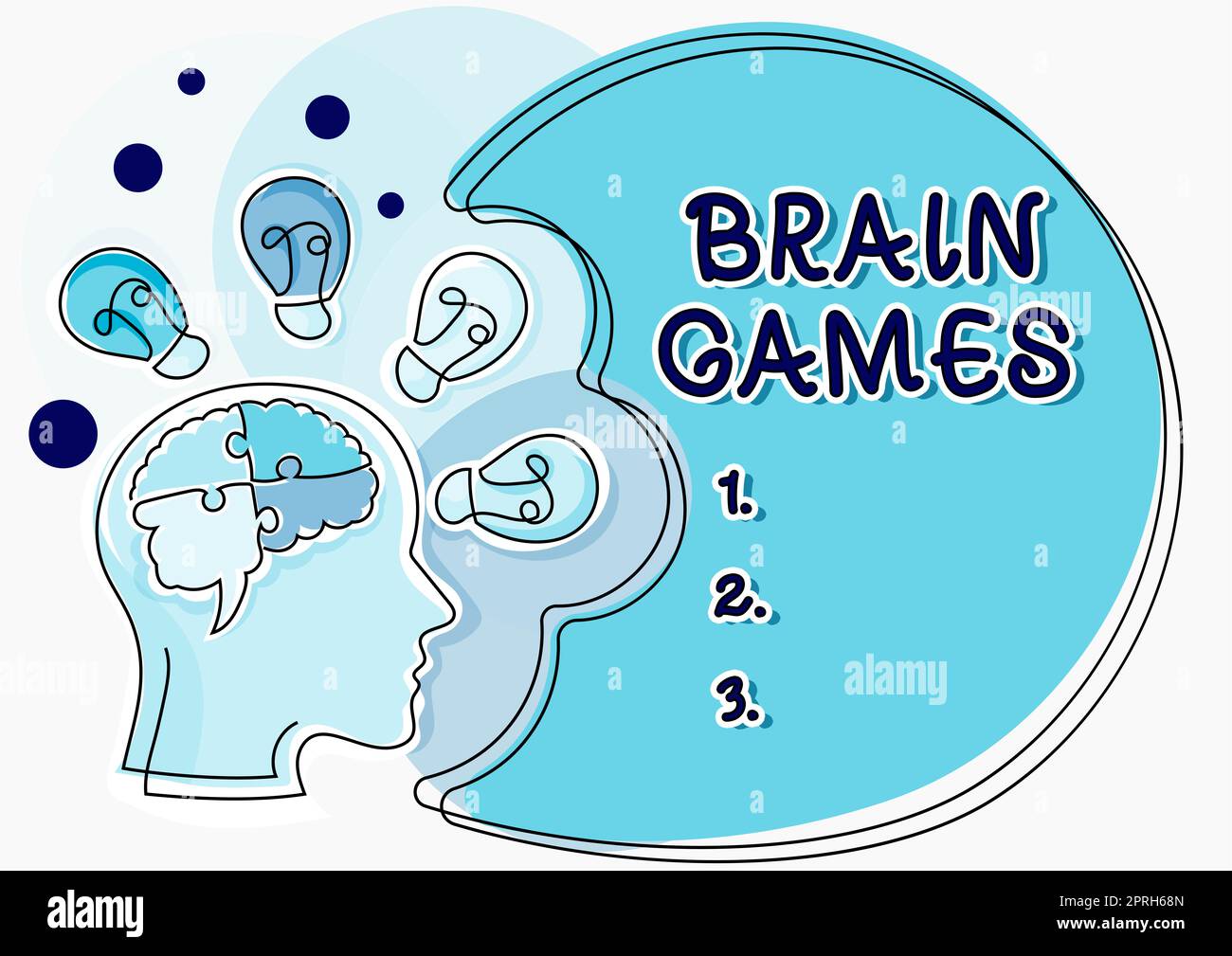 Conceptual display Brain Games, Business showcase psychological tactic ...