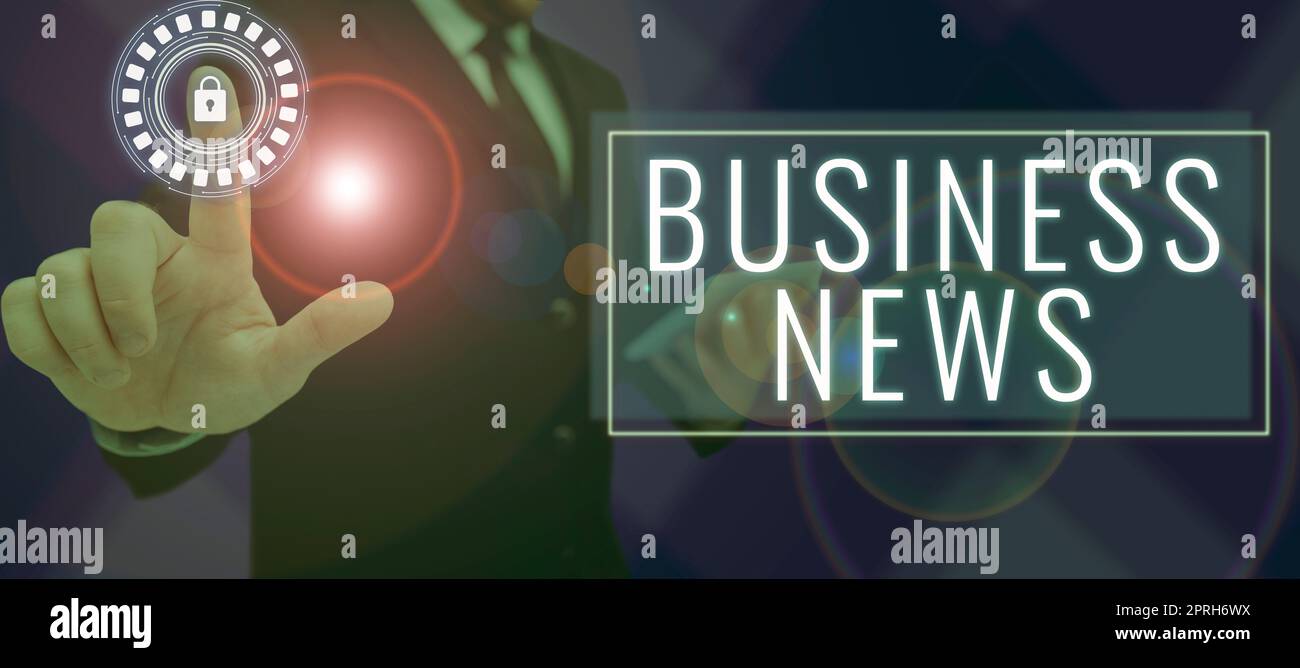 Hand writing sign Business News, Business showcase Commercial Notice ...