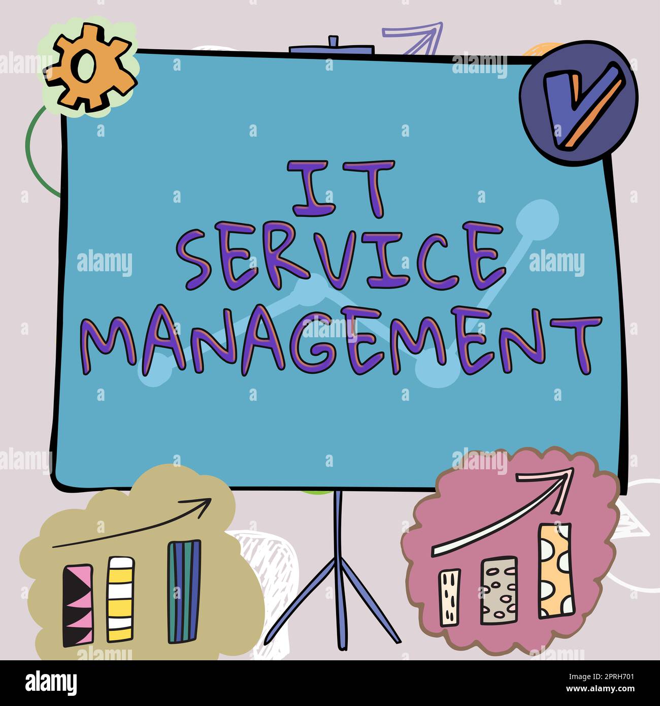 Text caption presenting It Service Management, Word Written on Activity ...