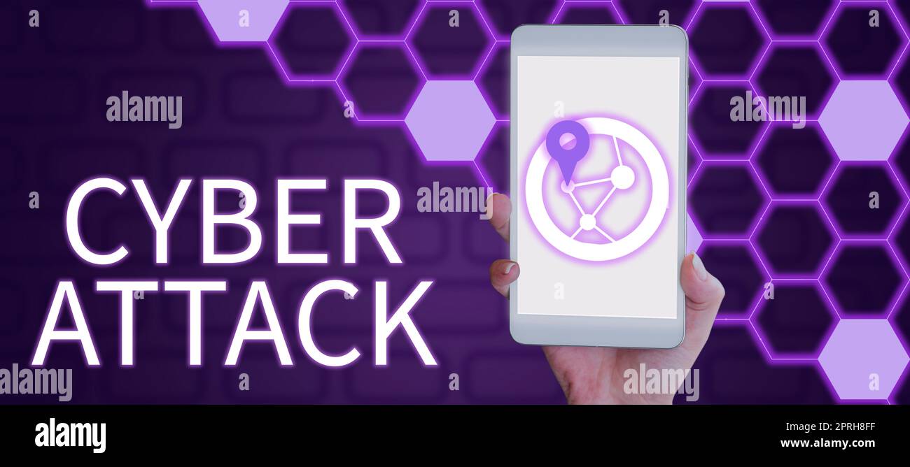 Conceptual display Cyber Attack, Conceptual photo An attempt by hackers ...