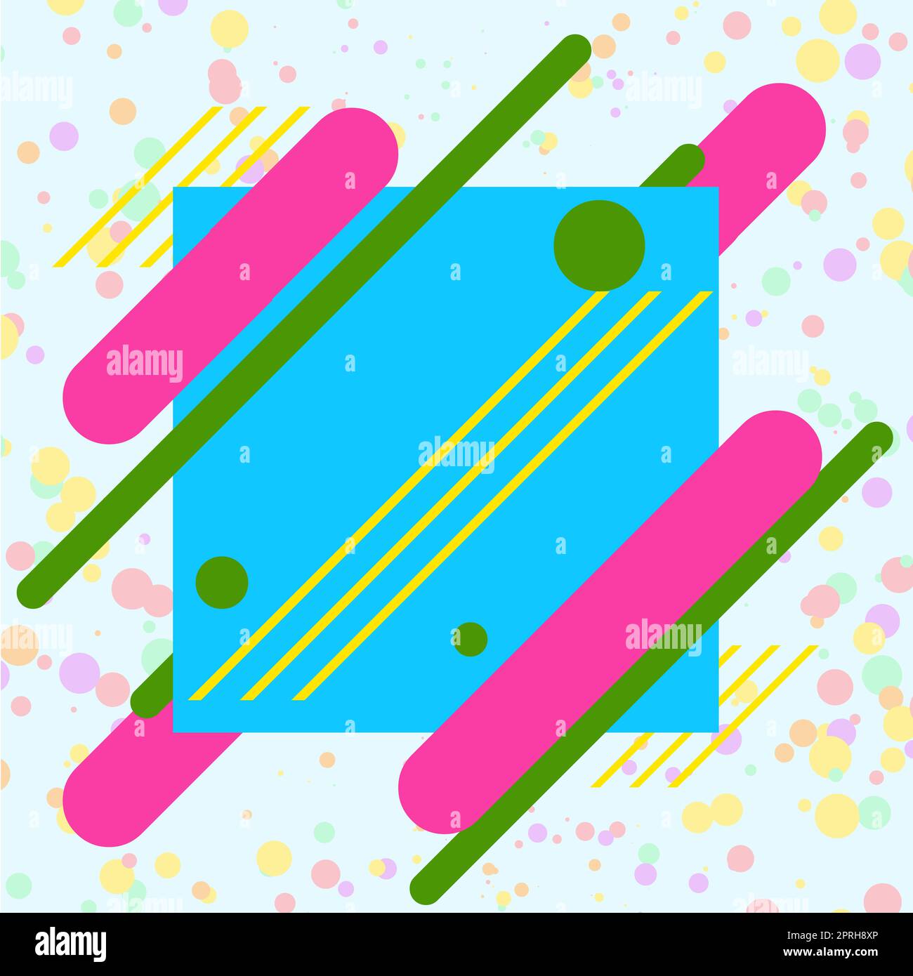 Asymmetrical uneven shaped format pattern object outline multicolour ...