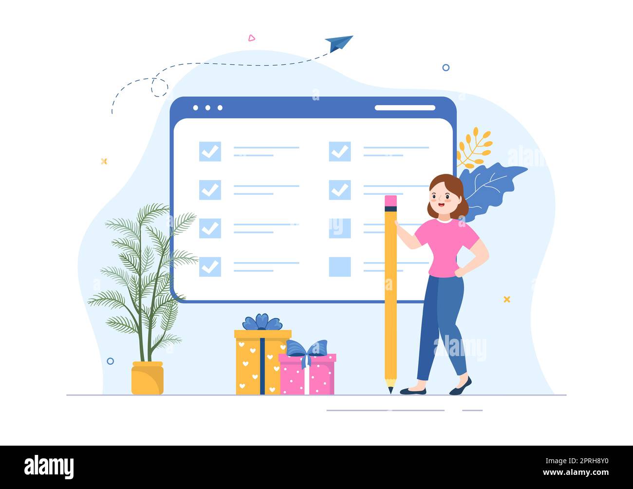 Event Planner Template Hand Drawn Cartoon Flat Illustration with ...