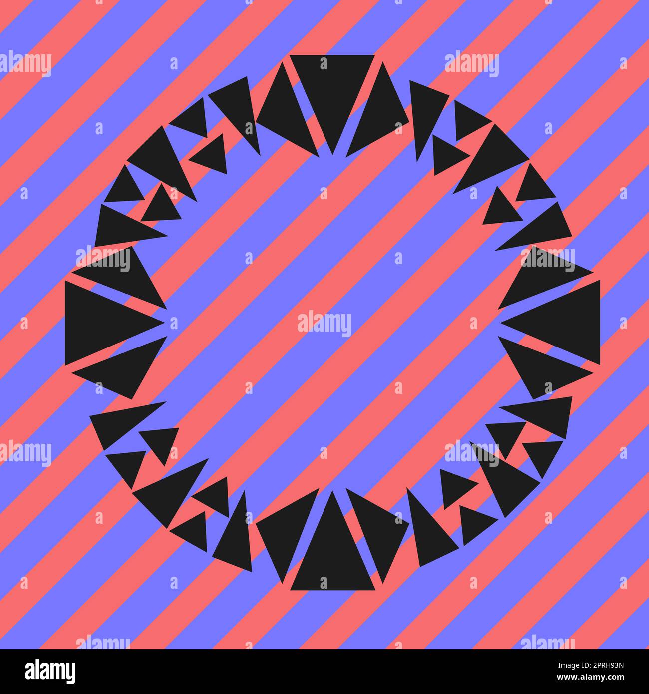 Asymmetrical uneven shaped format pattern object outline multicolour ...