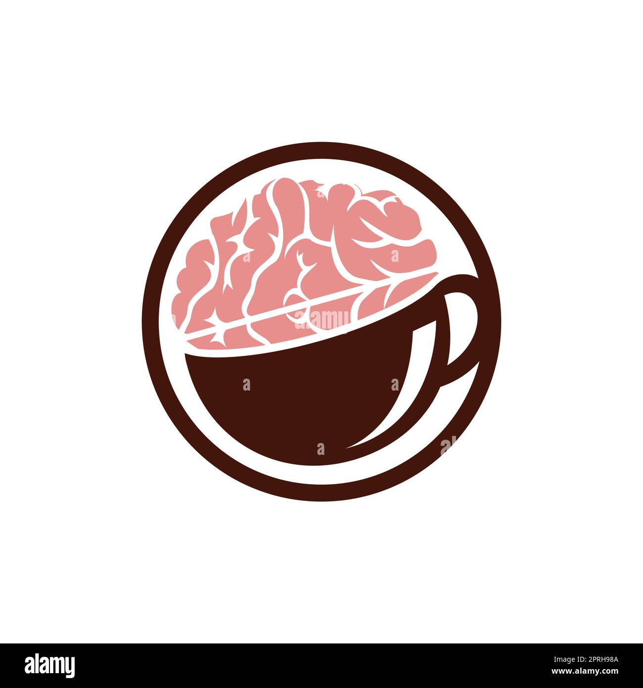 Coffee brain vector logo design template Stock Vector Image & Art - Alamy