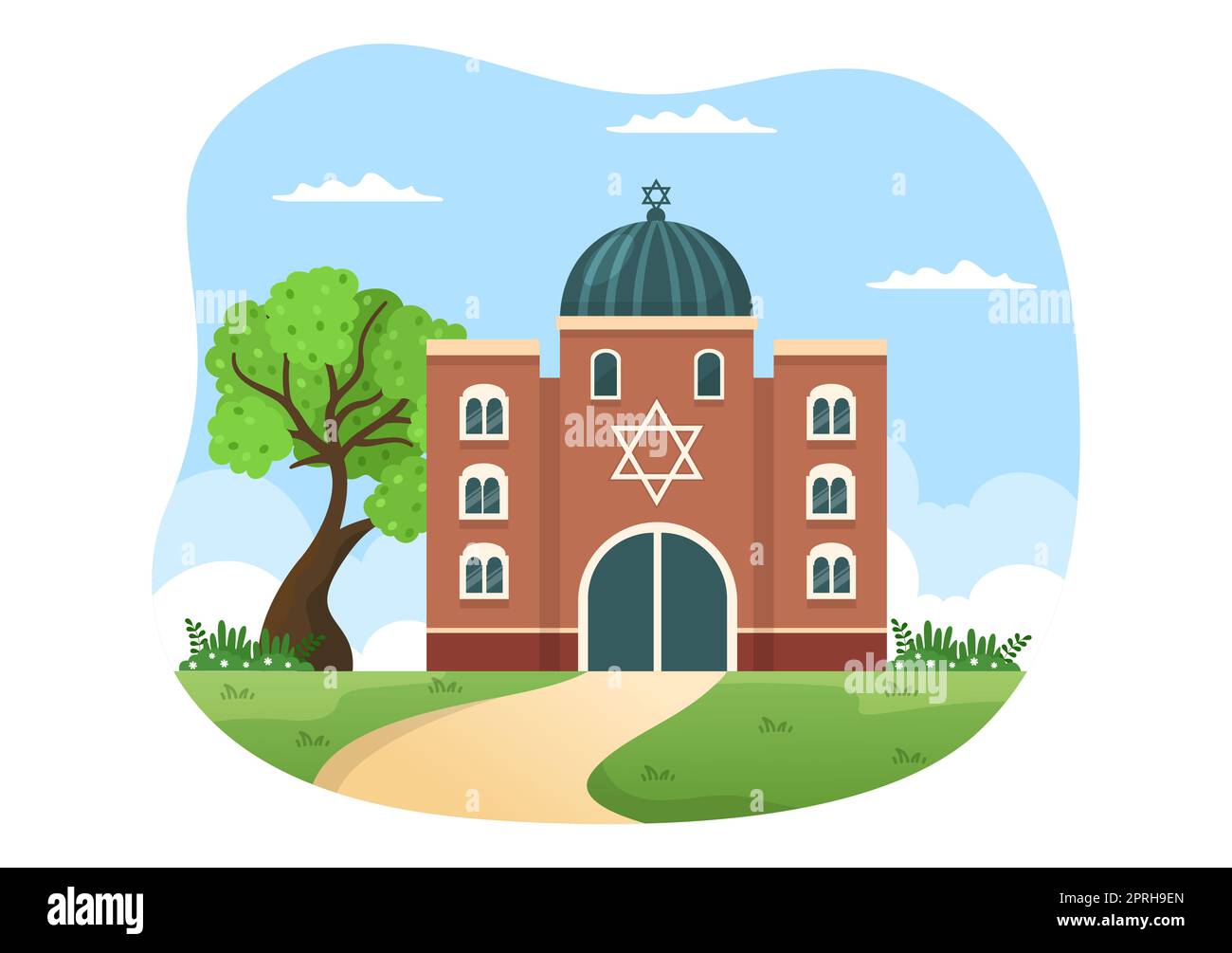 Synagogue Building or Jewish Temple with Religious, Hebrew or Judaism ...