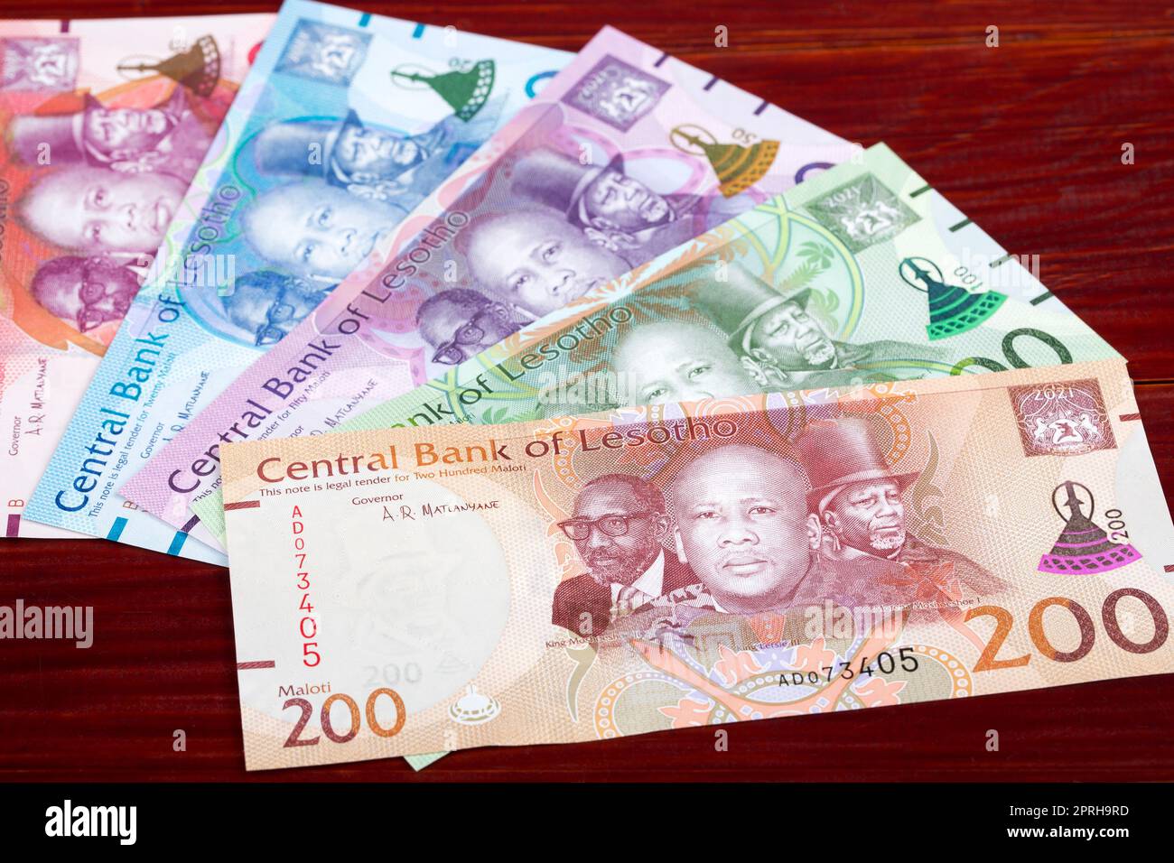 Banknotes of Lesotho - Maloti a business background Stock Photo - Alamy