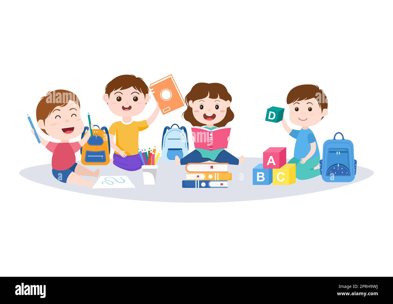 Primary School with Cute Little Students Studying in the Classroom in ... Primary School with Cute Little Students Studying in the Classroom in ...