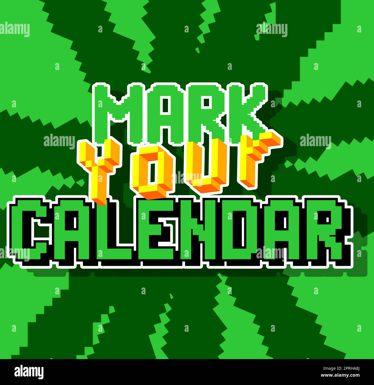 Mark Your Calendar. Pixelated word Stock Vector Image & Art - Alamy