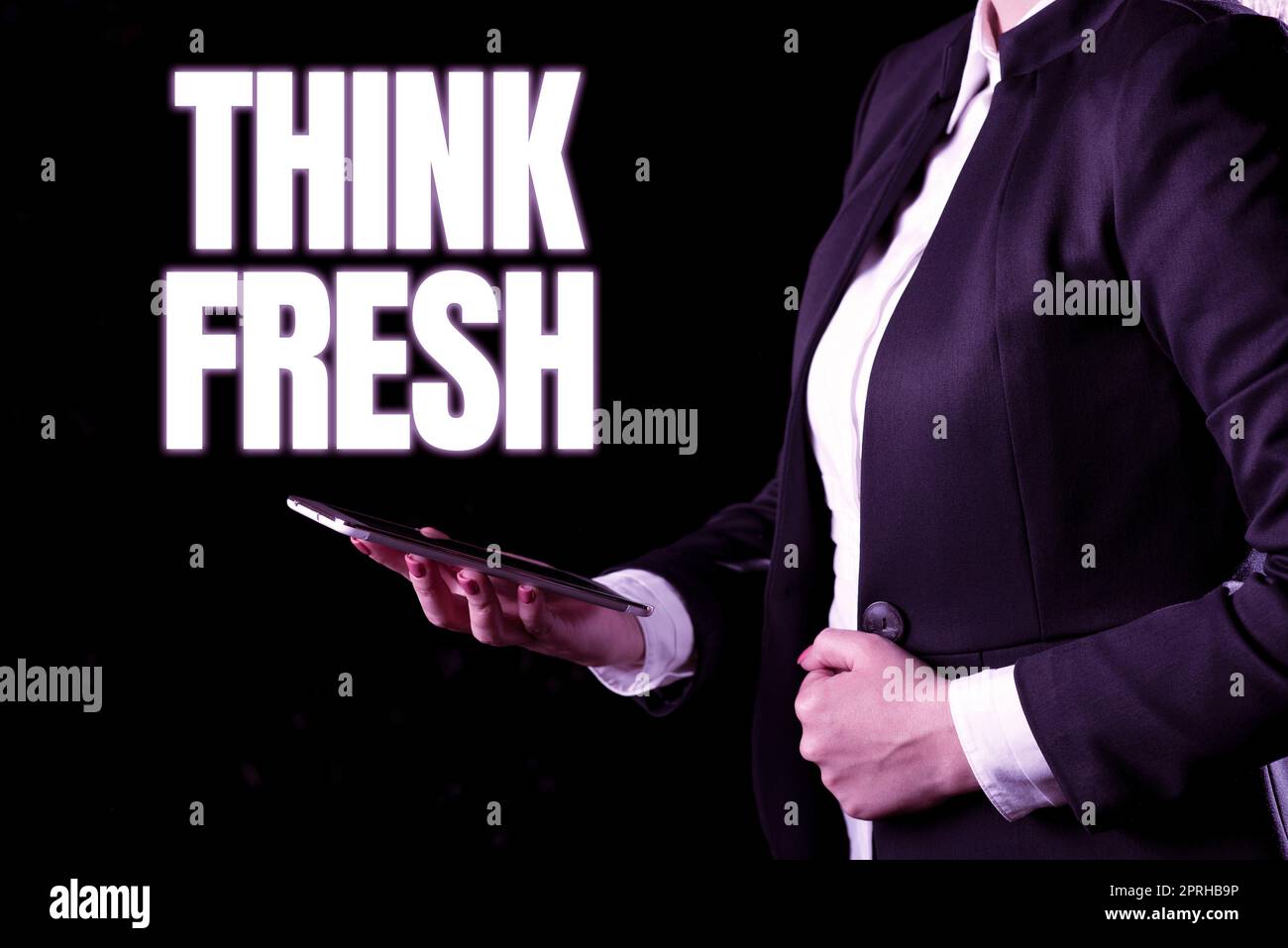 Sign displaying Think Fresh, Business overview Thinking on natural ... Sign displaying Think Fresh, Business overview Thinking on natural ...