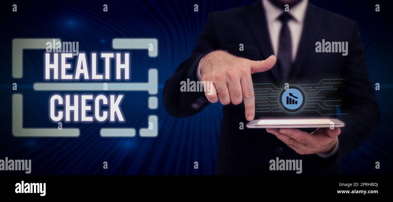 Writing displaying text Health Check, Concept meaning Medical ...