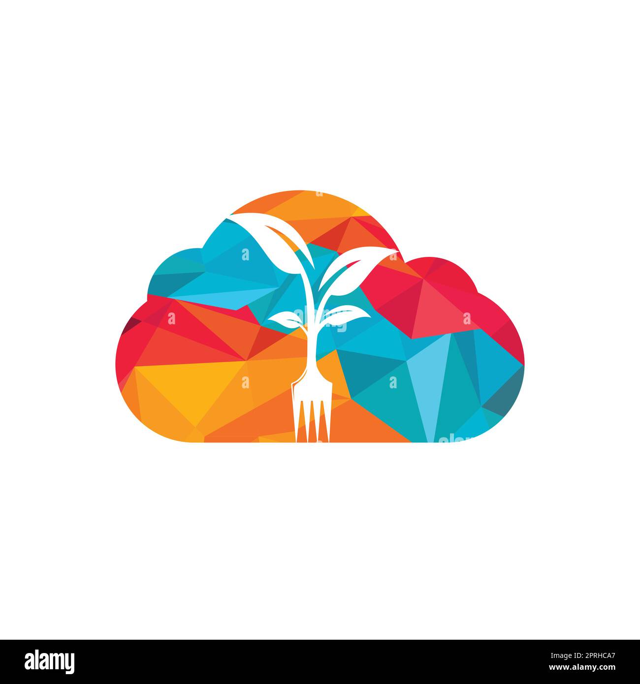 Fork tree vector logo design. Restaurant and farming logo concept Stock ...