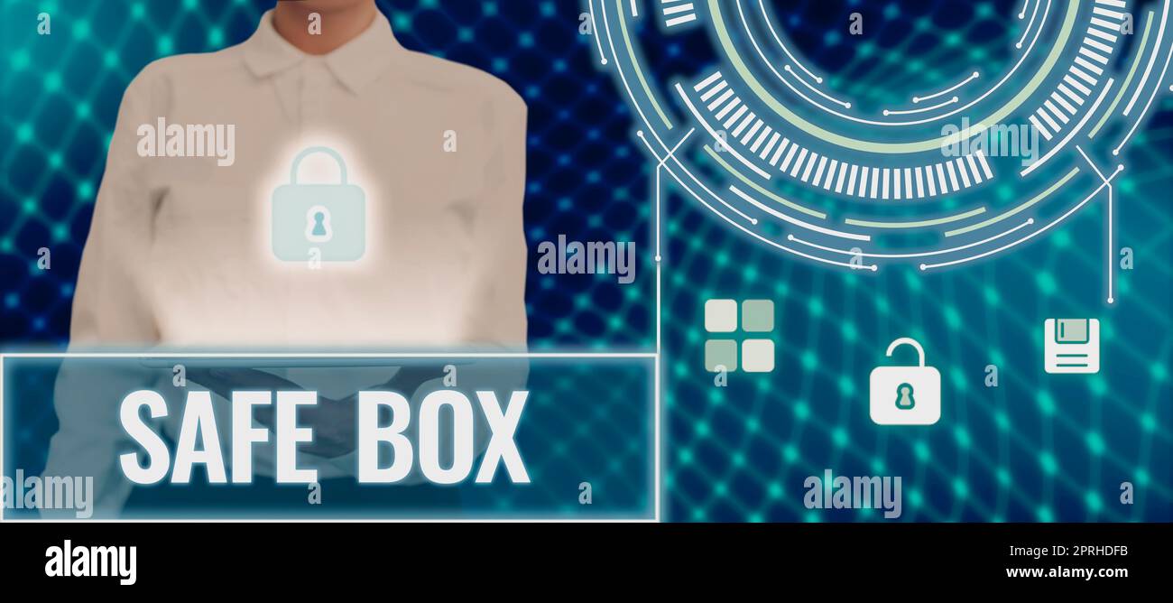 Text showing inspiration Safe Box, Conceptual photo A small structure ...