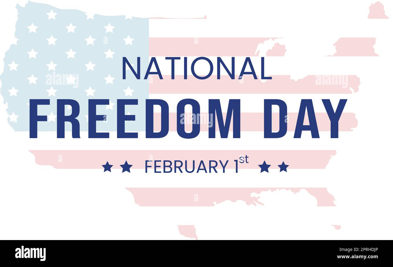 National Freedom Day Template Hand Drawn Cartoon Flat Illustration with ...