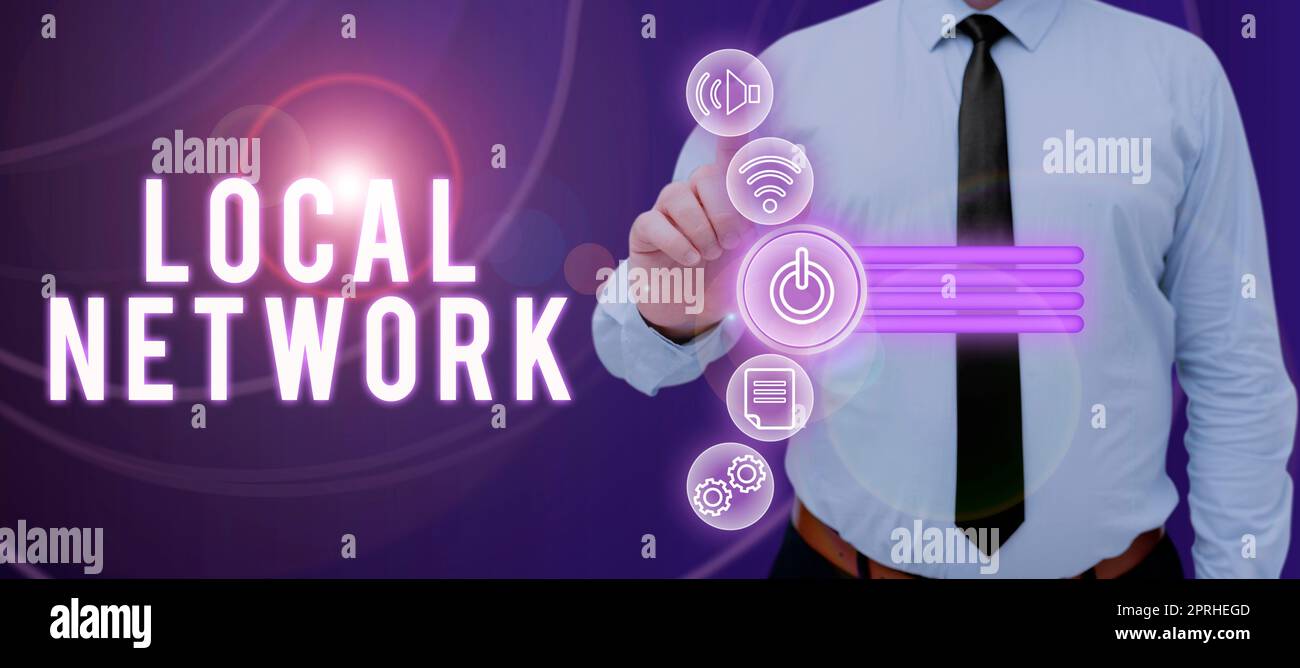 Writing displaying text Local Network, Internet Concept Intranet LAN ...