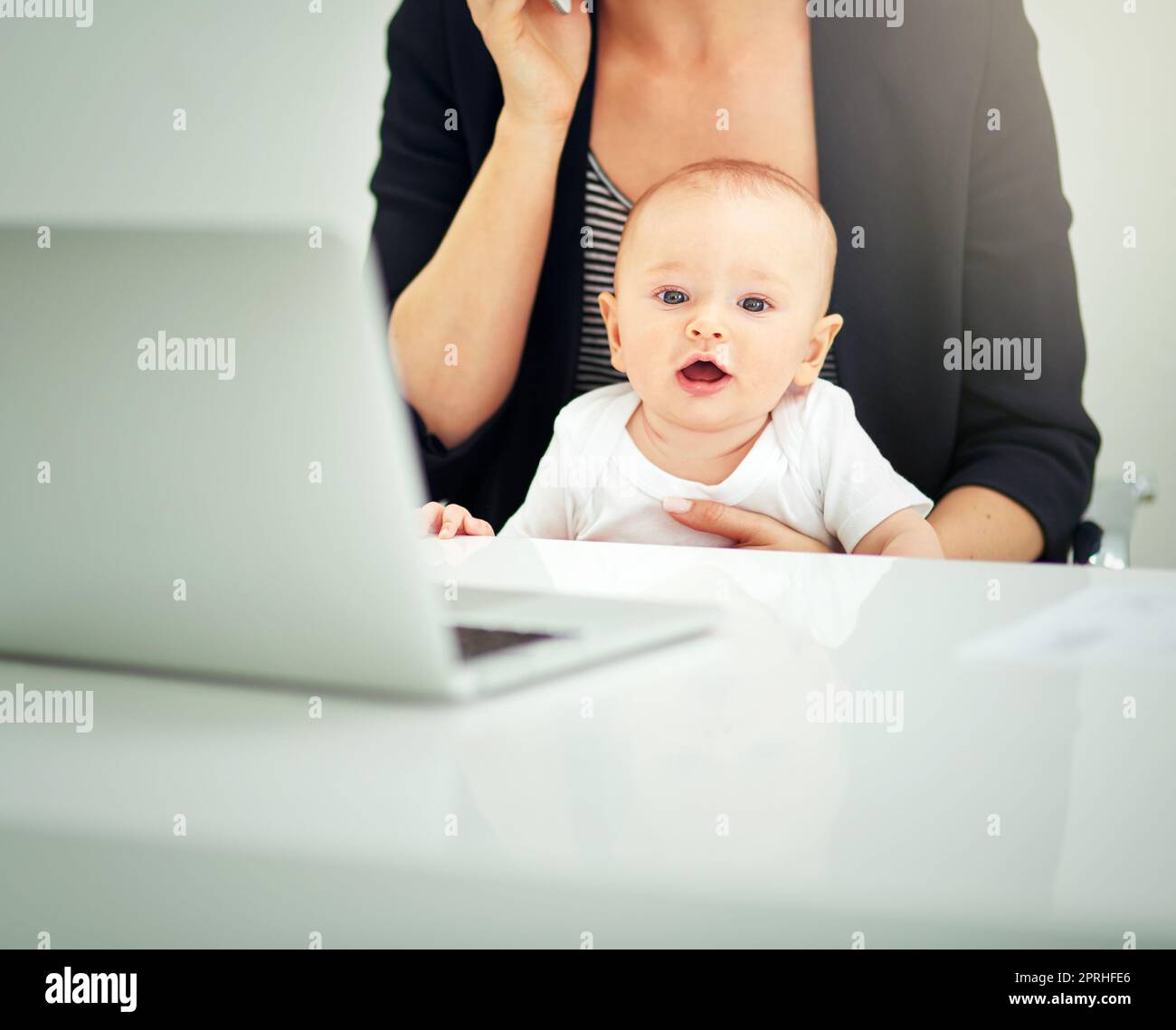 Woman looking after kids school hi-res stock photography and images - Alamy