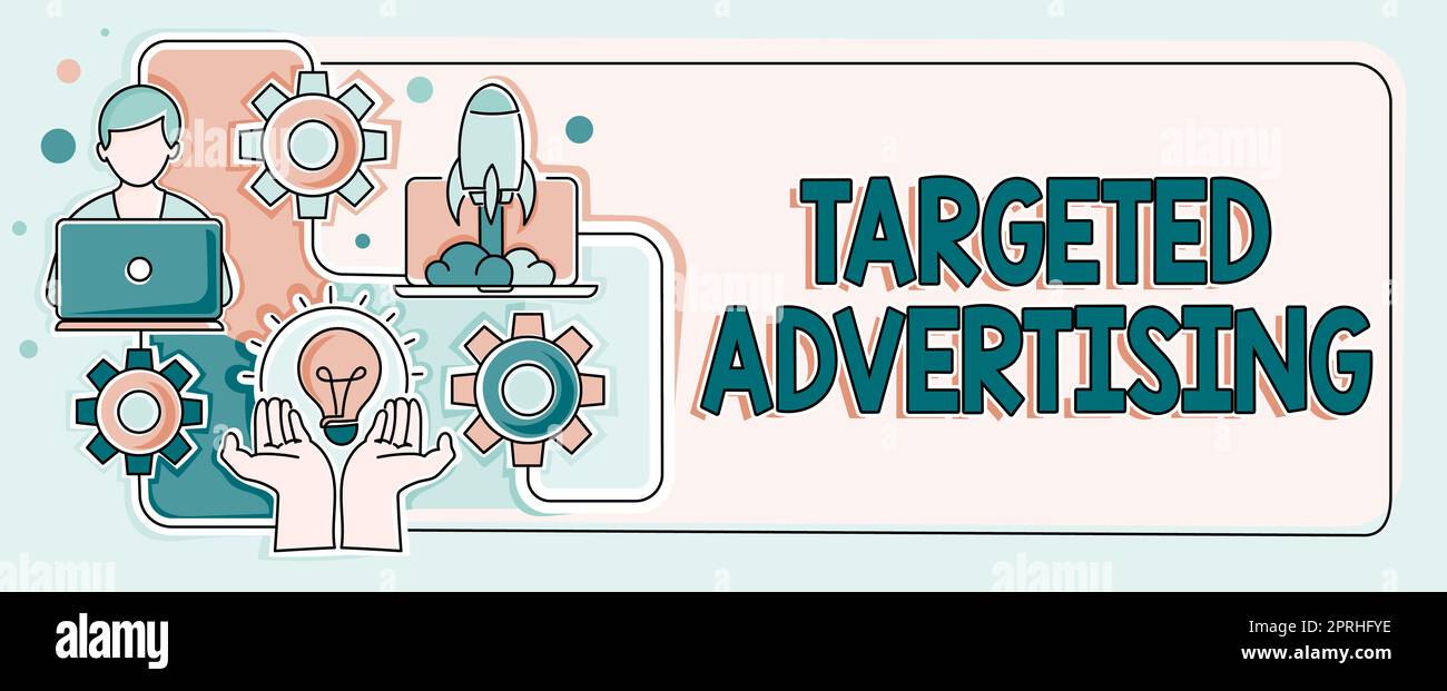 Conceptual display Targeted Advertising, Business showcase Online ...