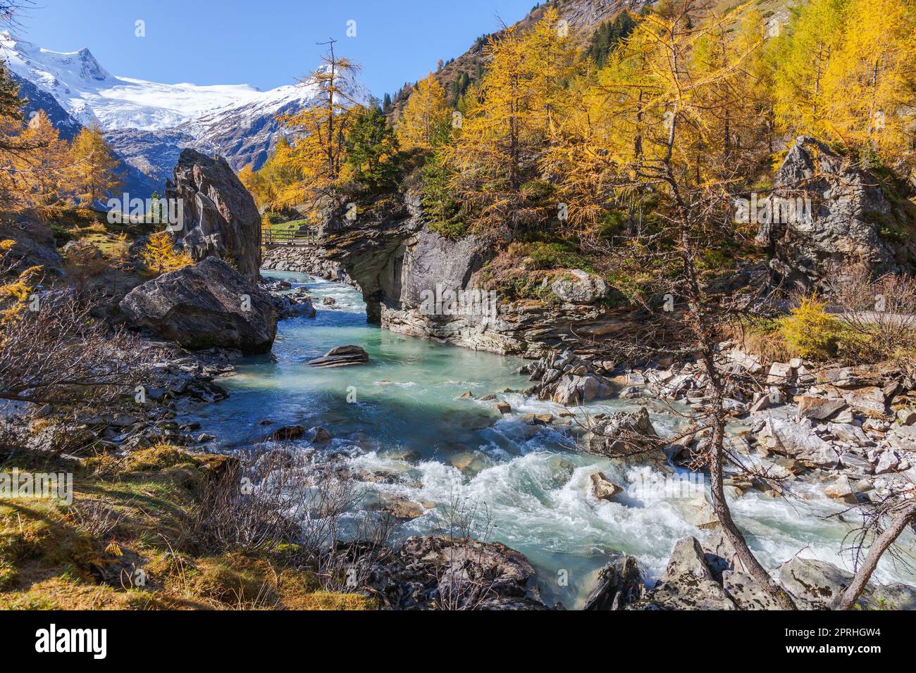 Glacier water in a stream in a ravine at autumn Stock Photo - Alamy
