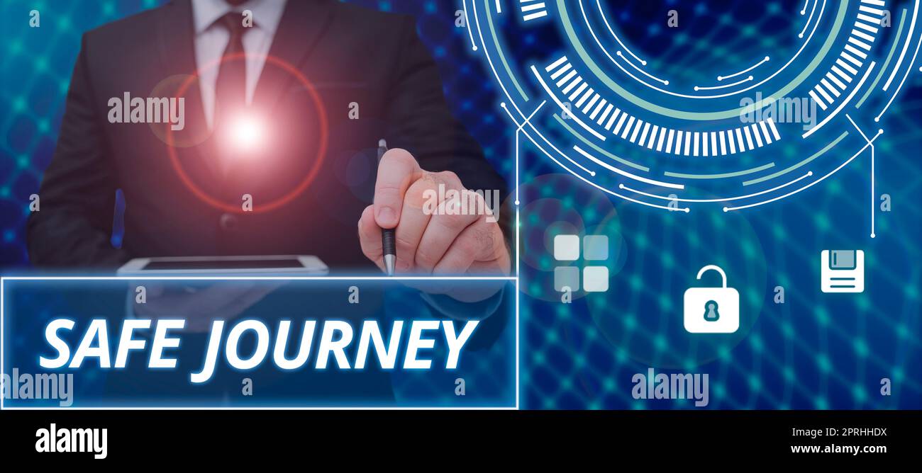 Conceptual caption Safe Journey, Concept meaning Blessing Bid farewell ...