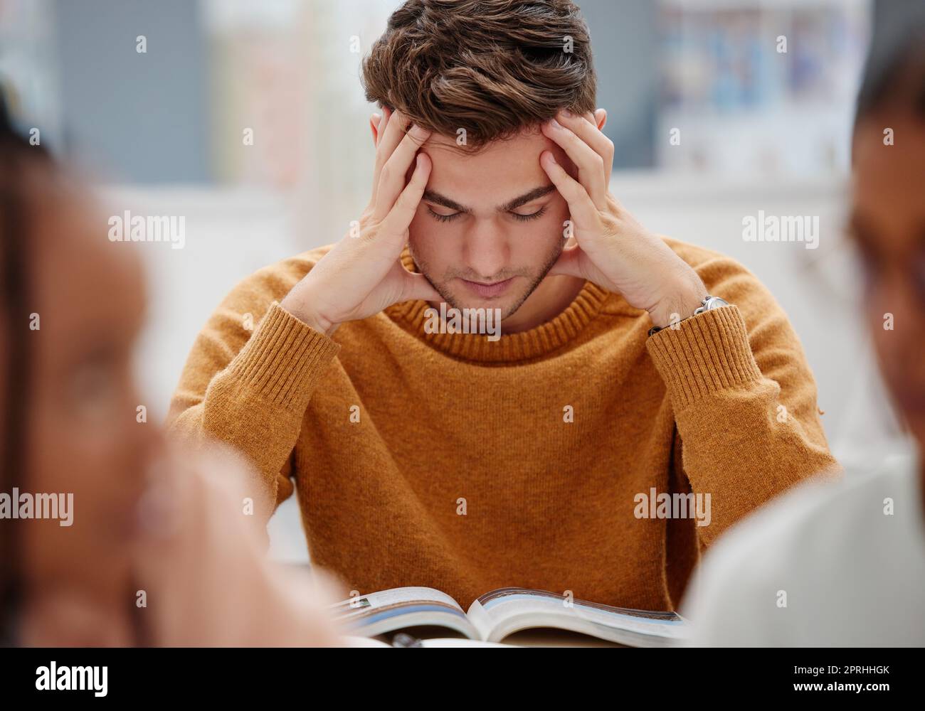 Test anxiety college male hi-res stock photography and images - Alamy