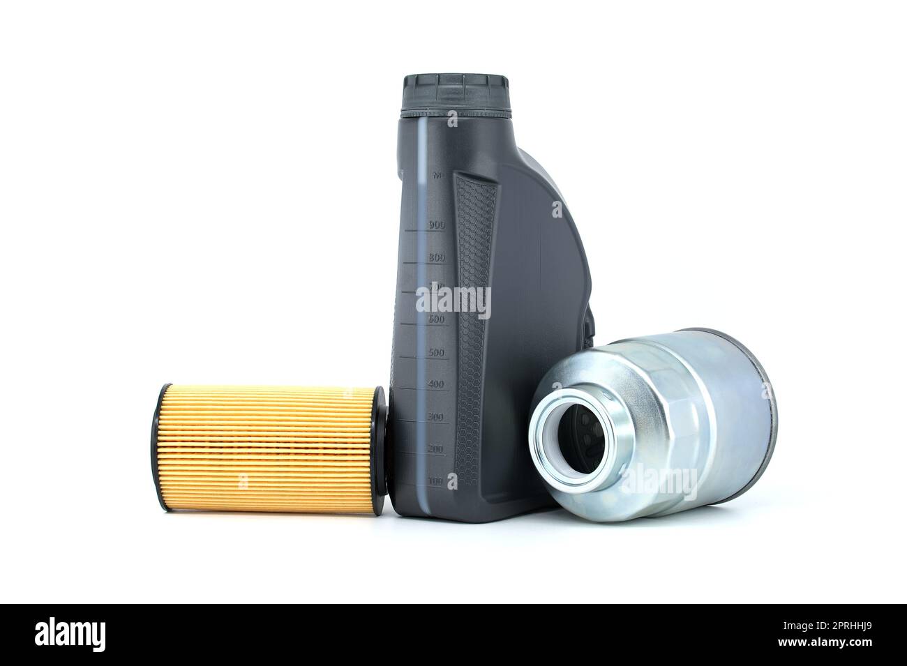 Motor oil container and filters over a white Stock Photo - Alamy