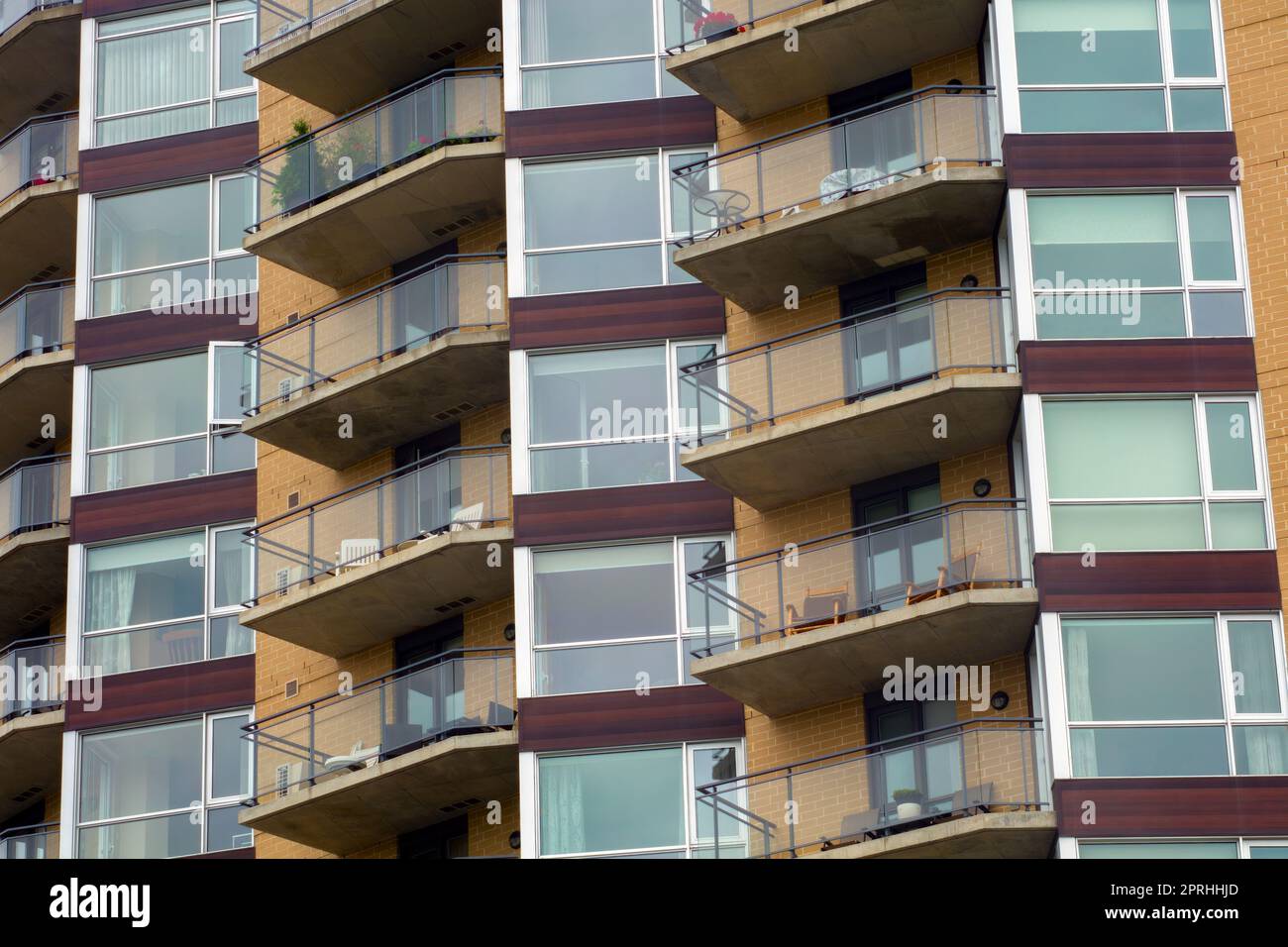 balconies apartment building residence skyscraper concrete and glass ...