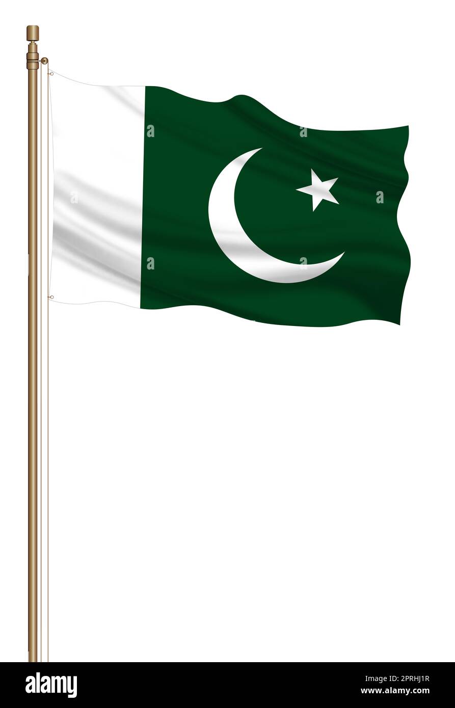 Flag pakistan on world Cut Out Stock Images & Pictures - Alamy