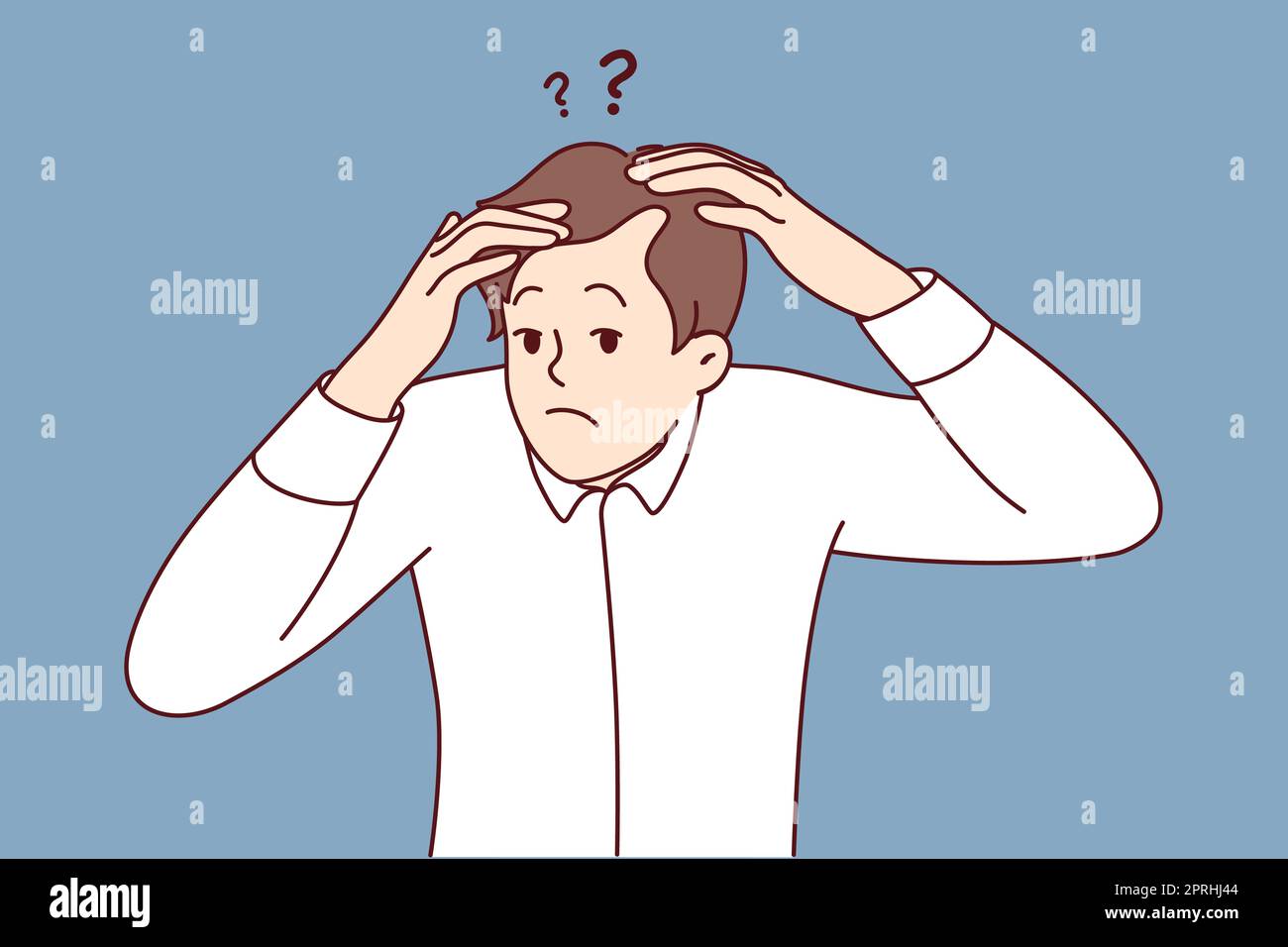Cartoon stressed bald man hi-res stock photography and images - Alamy