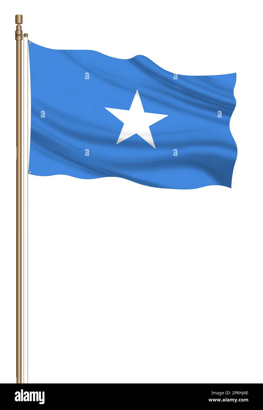 3D Flag of Somalia on a pillar Stock Photo - Alamy
