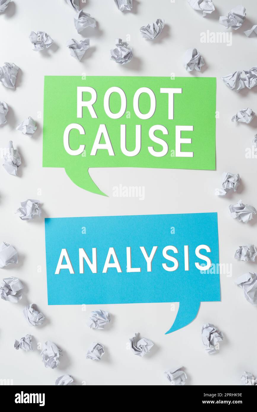 Text sign showing Root Cause Analysis. Word Written on Method of ...