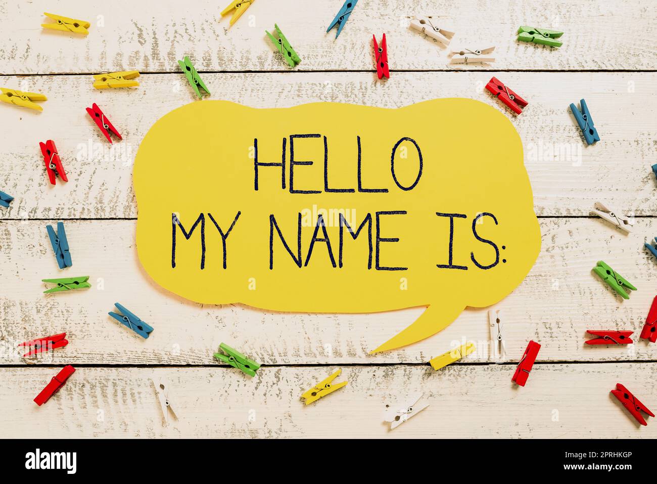 Inspiration showing sign Hello My Name Isintroducing yourself to new ...