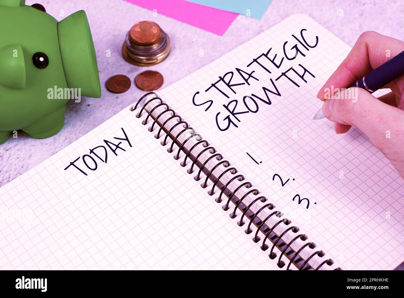 Handwriting text Strategic Growthcreate plan or schedule to increase ...