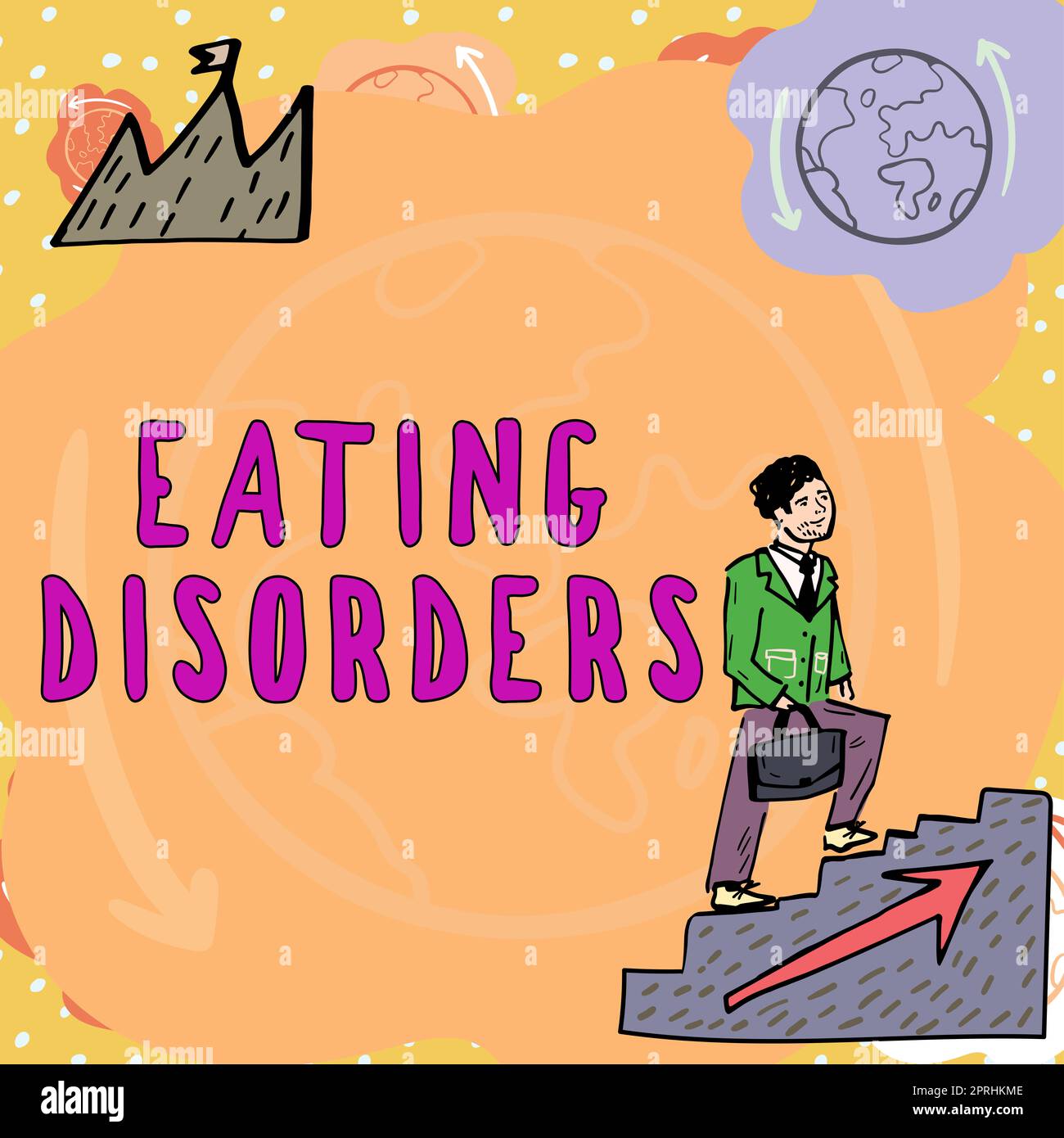 Text caption presenting Eating Disordersany of a range of psychological ...