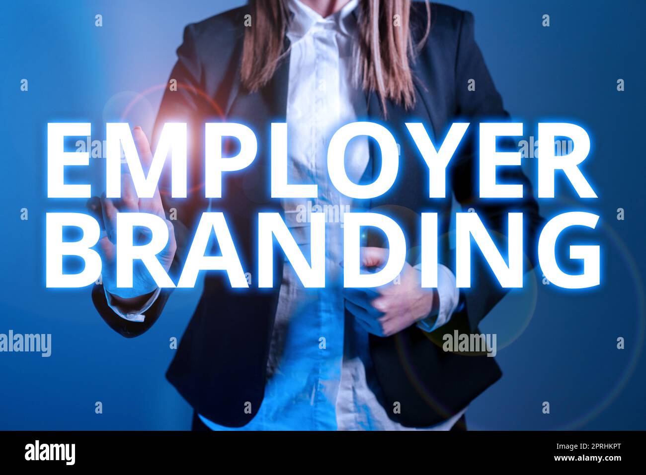 Conceptual caption Employer BrandingProcess of promoting a company ...