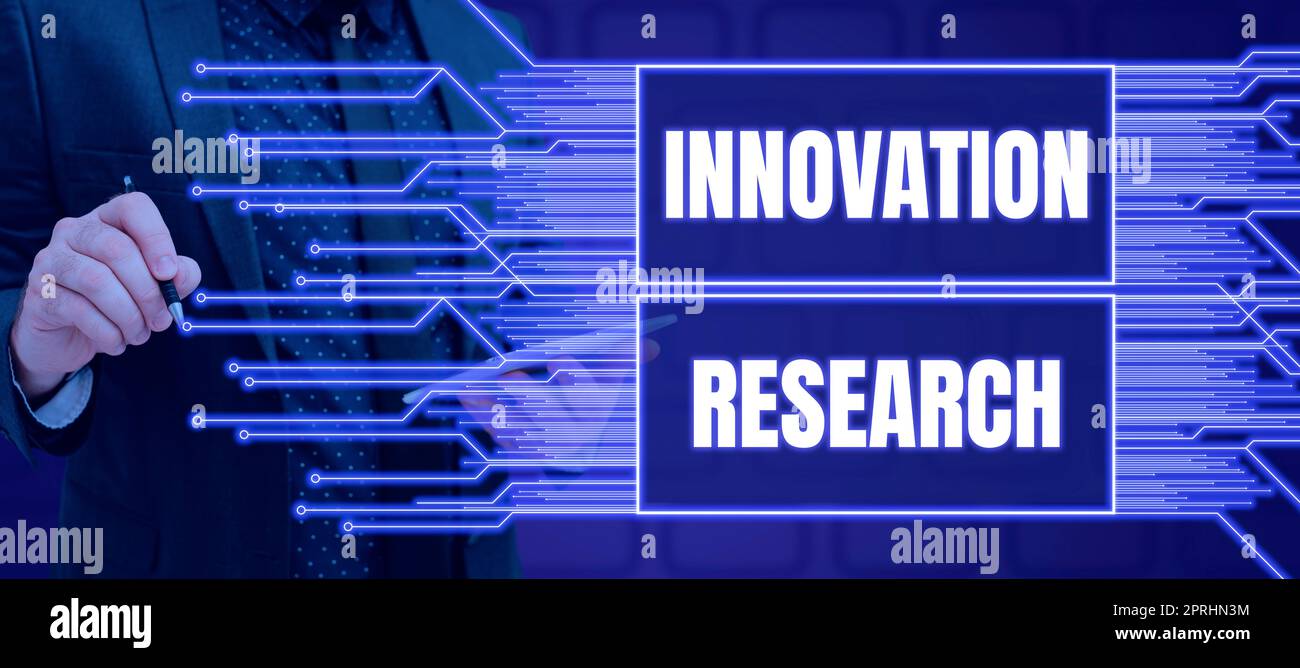 Text sign showing Innovation Research. Conceptual photo Existing ...